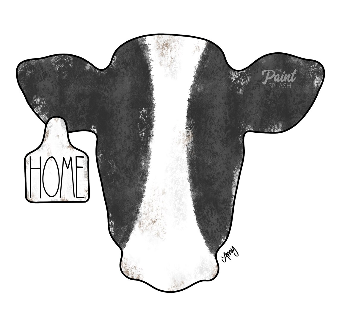 DIGITAL TEMPLATE: Farmhouse Cow Home Neutral Door Hanger Template - Etsy