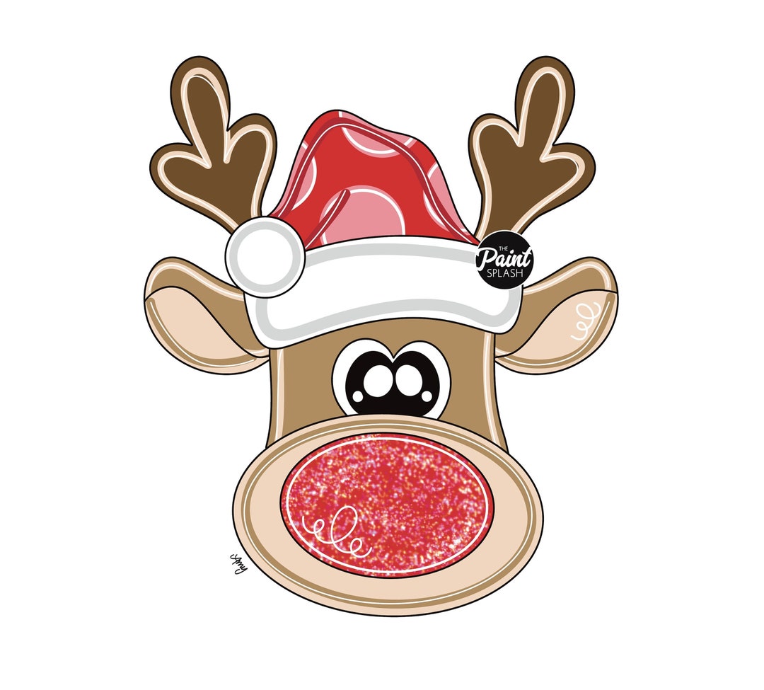 DIGITAL TEMPLATE: Rudolph the Red Nosed Reindeer Christmas Door Hanger ...