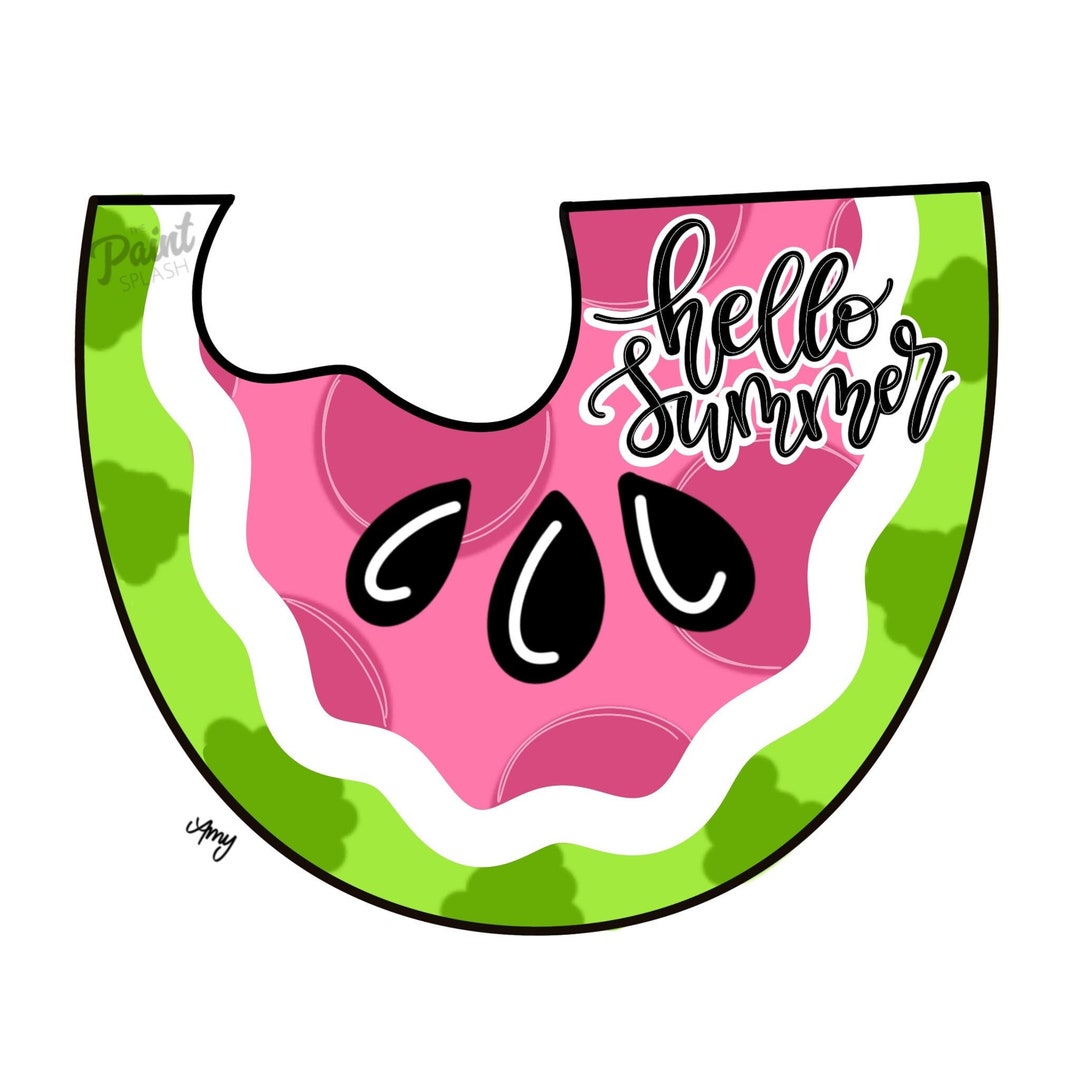 DIGITAL TEMPLATE: Hello Summer Watermelon Sweet Summertime Welcome Door ...