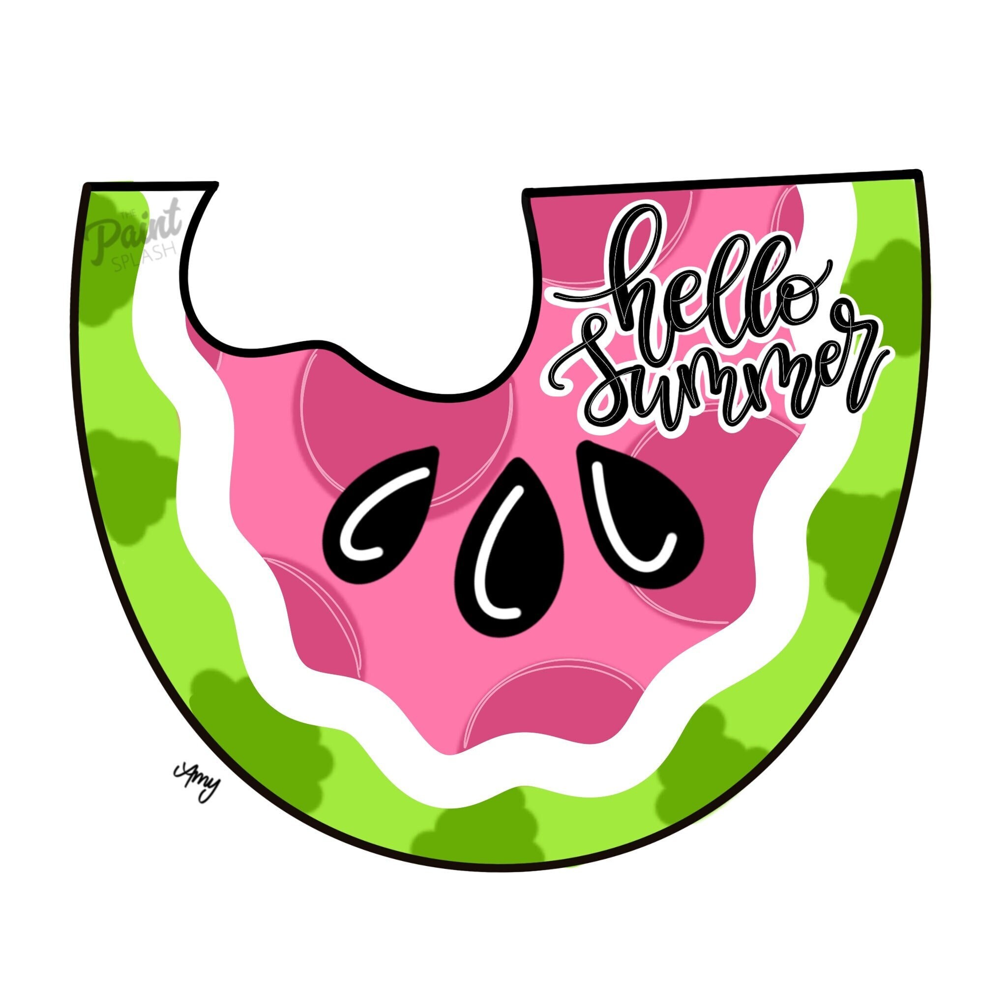 DIGITAL TEMPLATE: Hello Summer Watermelon Sweet Summertime Welcome Door ...