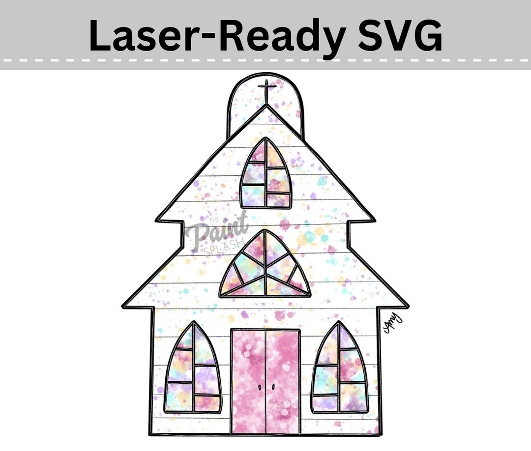 SVG Laser Ready SVG Digital Template Easter Church - Etsy