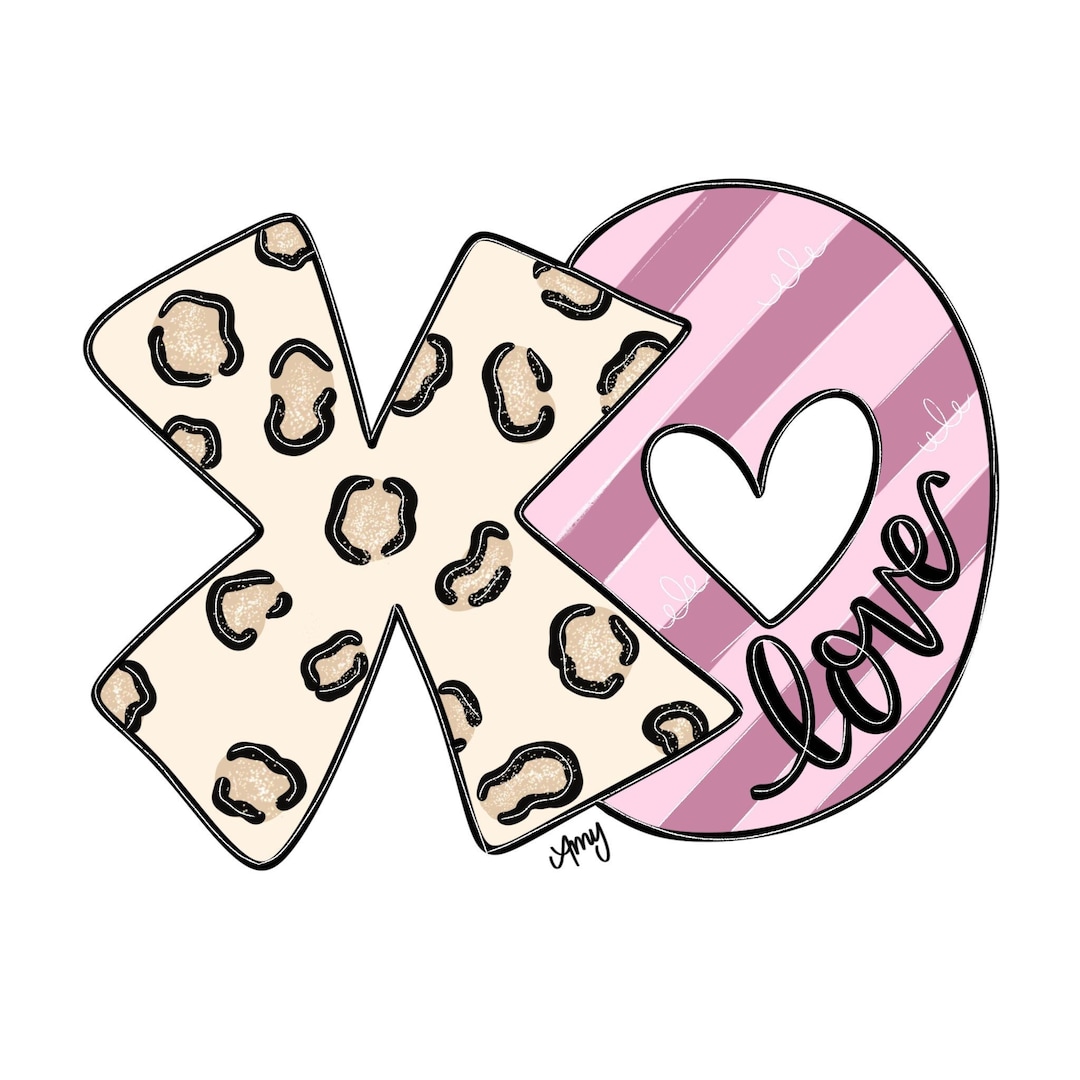 DIGITAL TEMPLATE: Valentine XO Love I Love You Heart Valentines Day ...