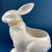White Porcelain Bunny Planter. Large Ceramic Rabbit Figurine. Children ...