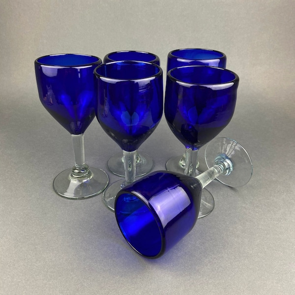 Cobalt Blue Glasses - Etsy