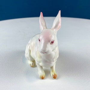 Vintage Lefton Bunny Figurine. Small Porcelain Sitting Rabbit. Hand ...