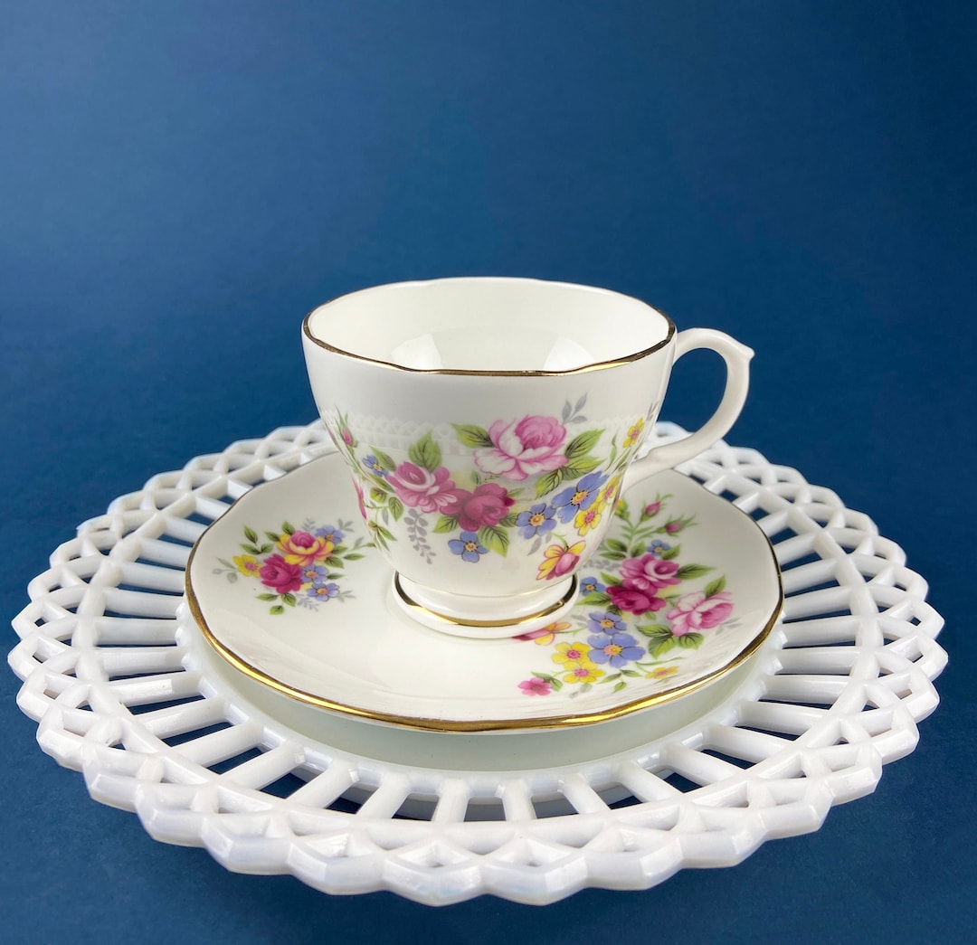 Vintage Duchess Bone China Tea Cup and Saucer: Floral Cottagecore ...