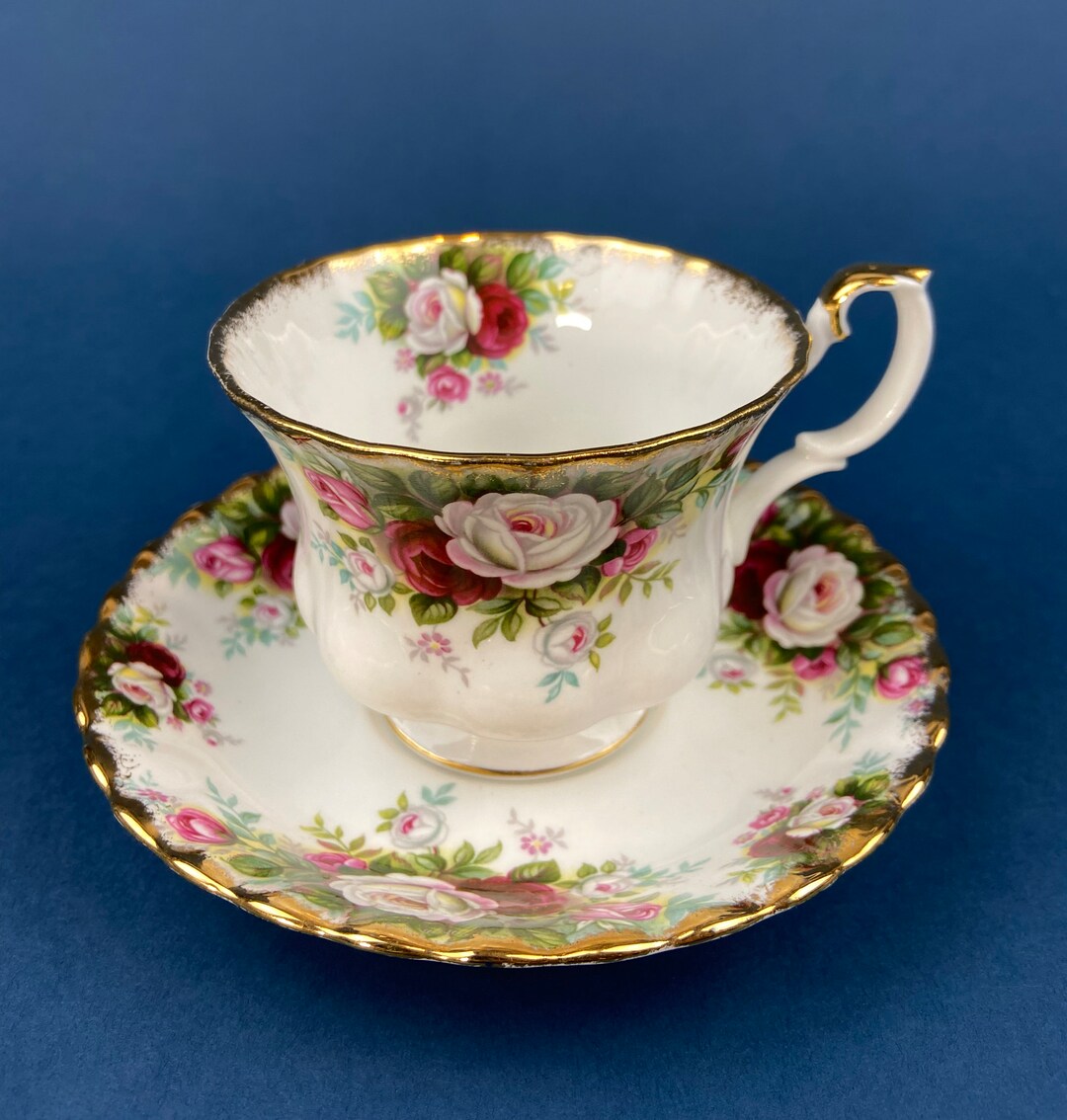 Royal Albert Cup and Saucer. Celebration Motif Tea/coffee Set. Red ...