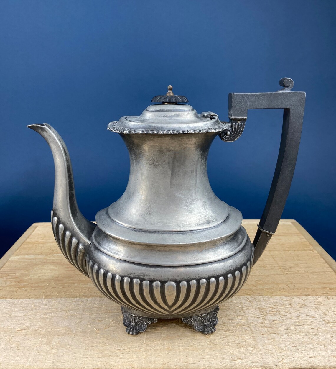 Vintage Pewter Teapot and Coffee Pot. Set of Two Beautifully Detailed ...