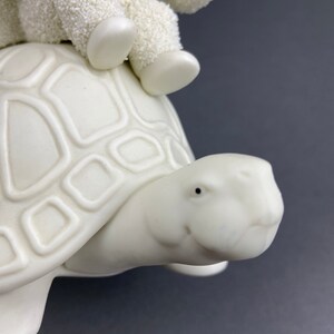 Large Snowbabies Figurine. Two Babies Dresses Like Bunnies Riding ...