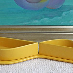 Divided Pottery Bowl With Two Compartments and Tray. Modern Shape Bowl ...