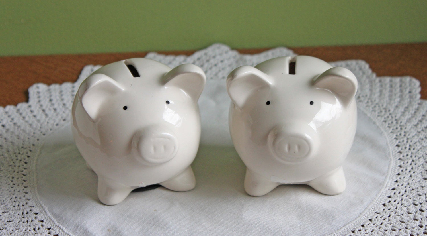 Two Piggy Banks - Etsy
