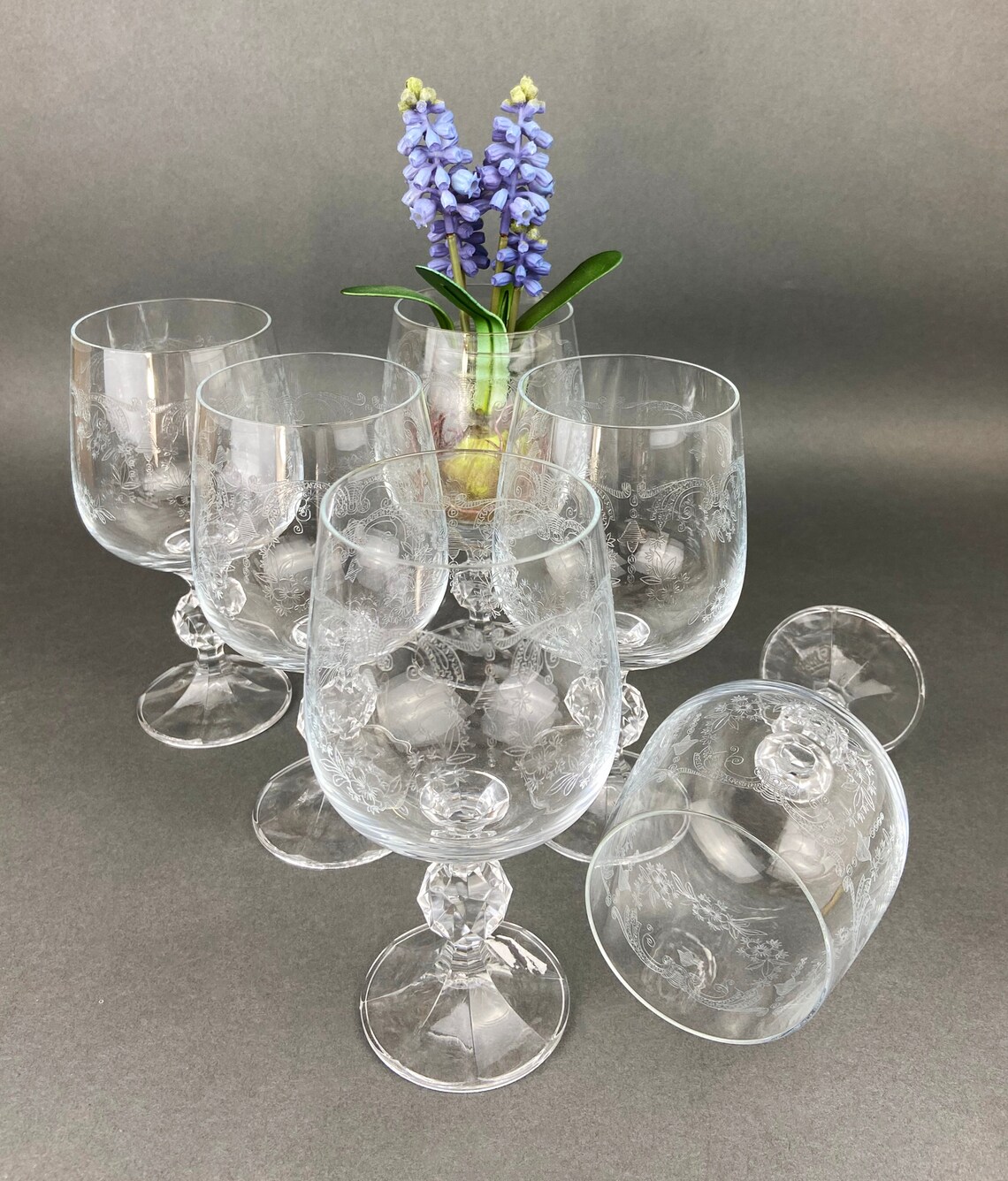 Vintage Crystal Wine or Juice Goblets. Bohemia Crystal by - Etsy