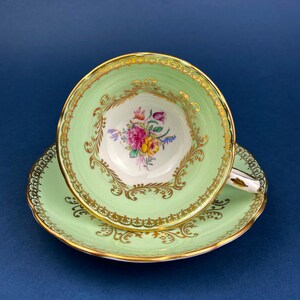 Vintage Moss Rose Tea/coffee Cup and Saucer. Collectible Porcelain Set ...