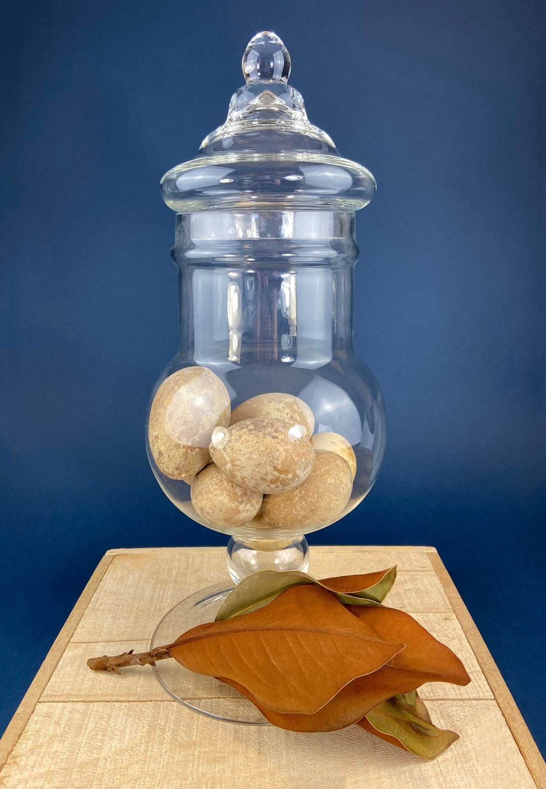Large Apothecary Jar With Gourd Eggs. Alternative Spring/easter Decor ...