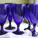 Cobalt Blue Glass Water Goblets. Set of Eight Contemporary - Etsy