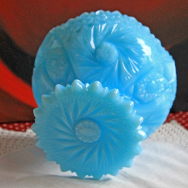 Blue Milk Glass - Etsy