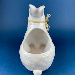 White Porcelain Bunny Planter. Large Ceramic Rabbit Figurine. Children ...