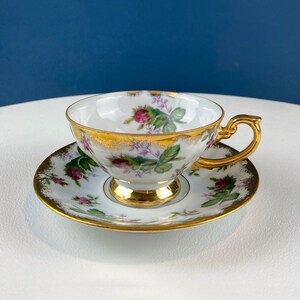 Vintage Moss Rose Tea/coffee Cup and Saucer. Collectible Porcelain Set ...