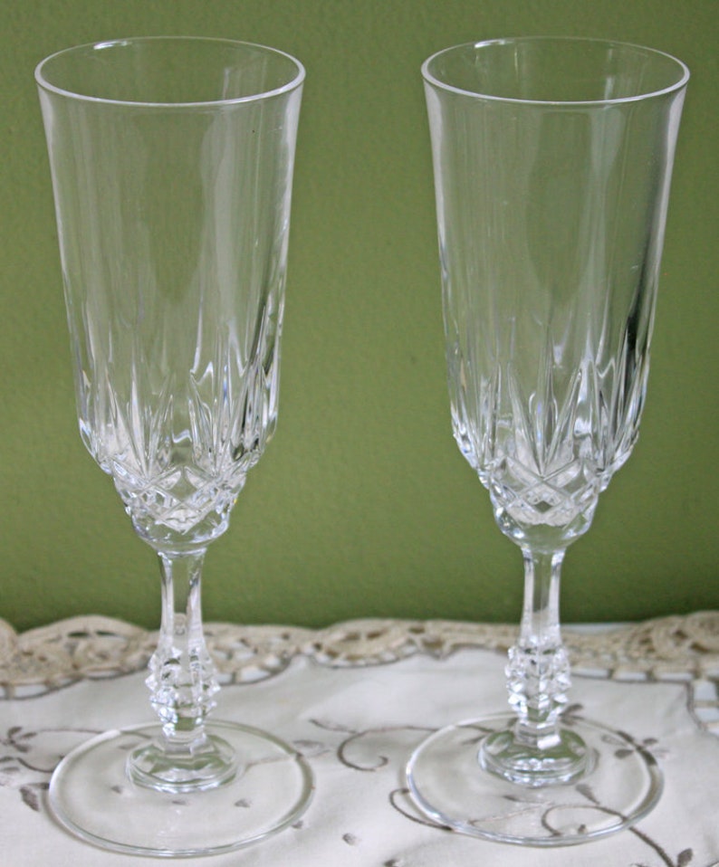 Vintage Crystal Glasses. Eight Crystal Glasses. Crystal Bar | Etsy