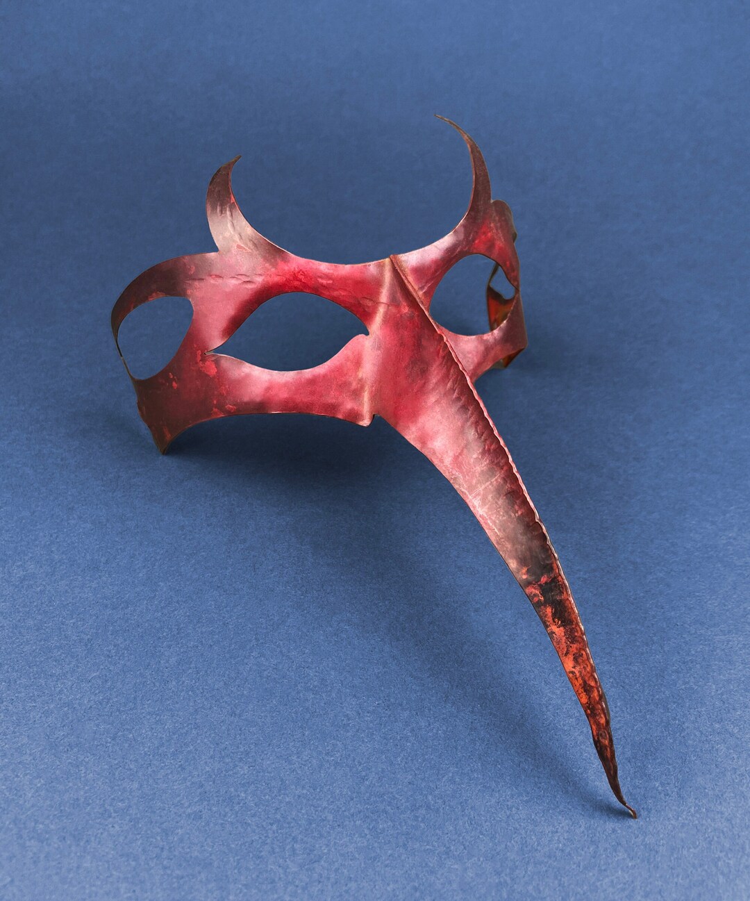 Carnival Mask. Metal, Cirque Du Soleil Mask. Bird Like Life Size, Adult ...