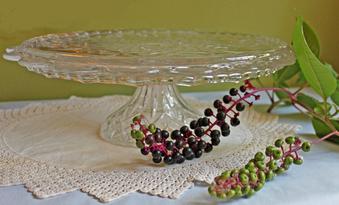 Cake Stand or Pastry Footed Dish. Glass Table Centerpiece With ...