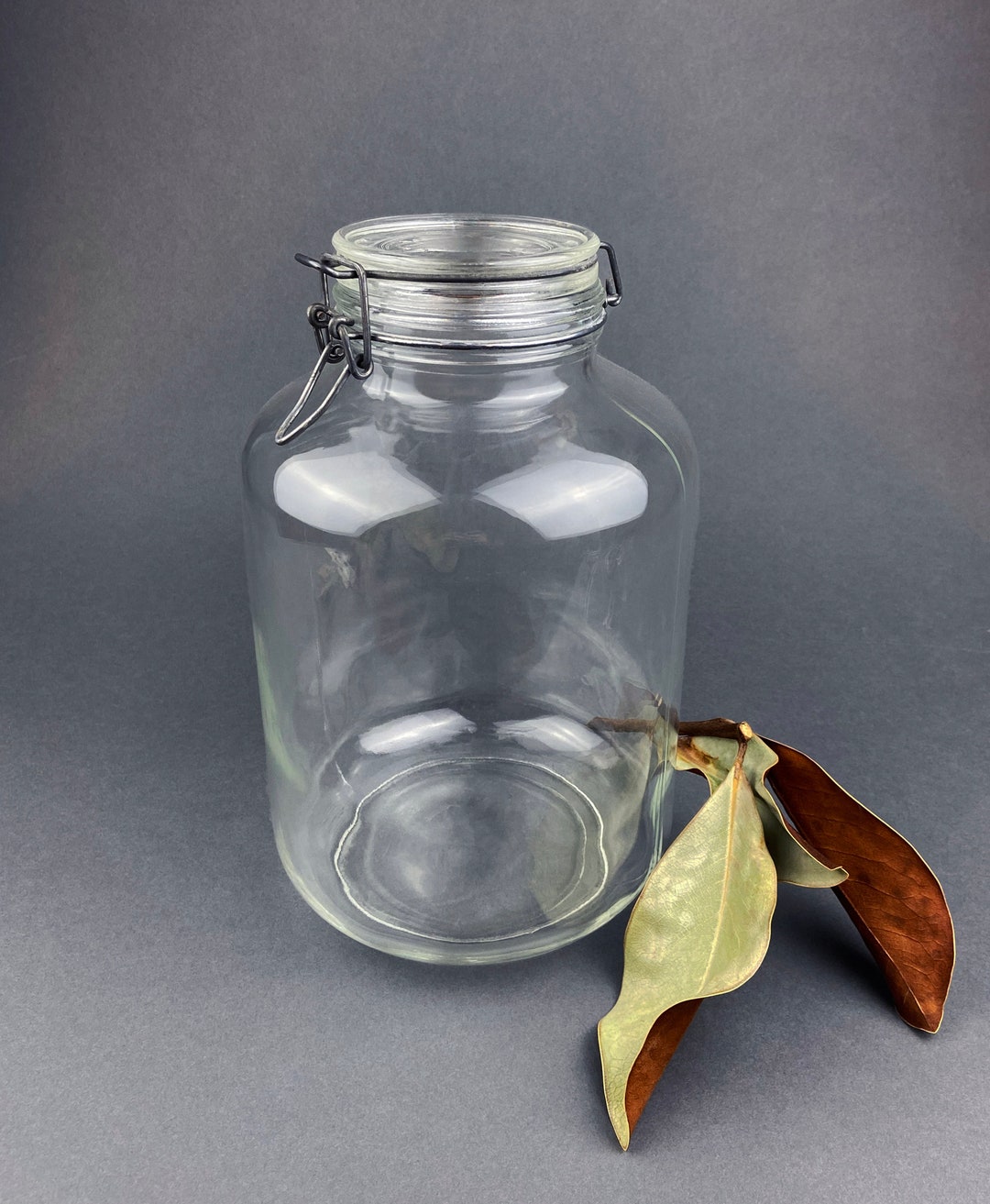 Glass Jar. Large Hermetic Jar by Ermettico FV Control. Glass Storage ...