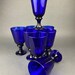 Cobalt Blue Glass Water Goblets. Set of Eight Contemporary - Etsy