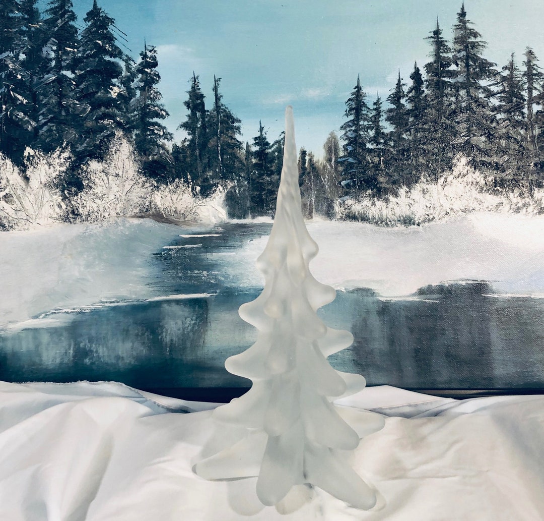 Hand Blown Art Glass Tree. Satin Finish Glass Tree Sculpture for ...