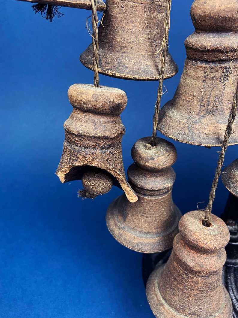 Collection of Hanging Bells. Seventeen Rustic Clay Bells - Etsy