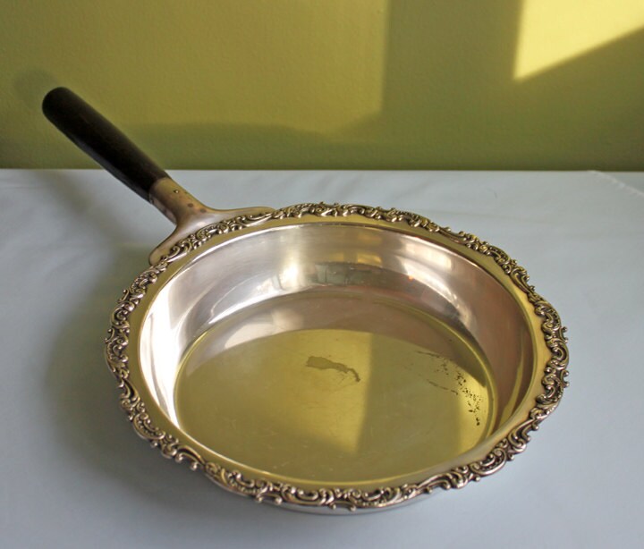 Silver Chafing Dish with Wooden Handle by Reed and Barton. | Etsy