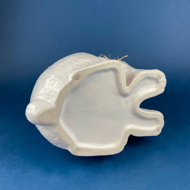 White Porcelain Bunny Planter. Large Ceramic Rabbit Figurine. - Etsy
