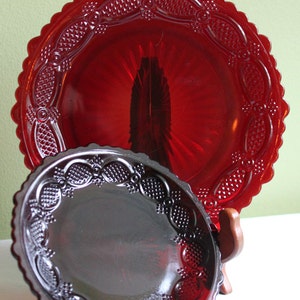 Avon Cape Cod Collection. Ruby Red Glass Small Plate. Beautiful ...