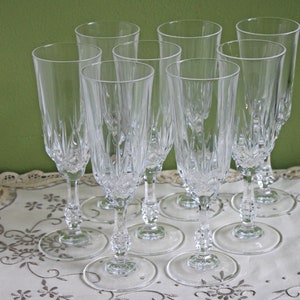 Four Vintage Crystal Glasses. Crystal Bar Ware. Fine Stemware With Thin ...