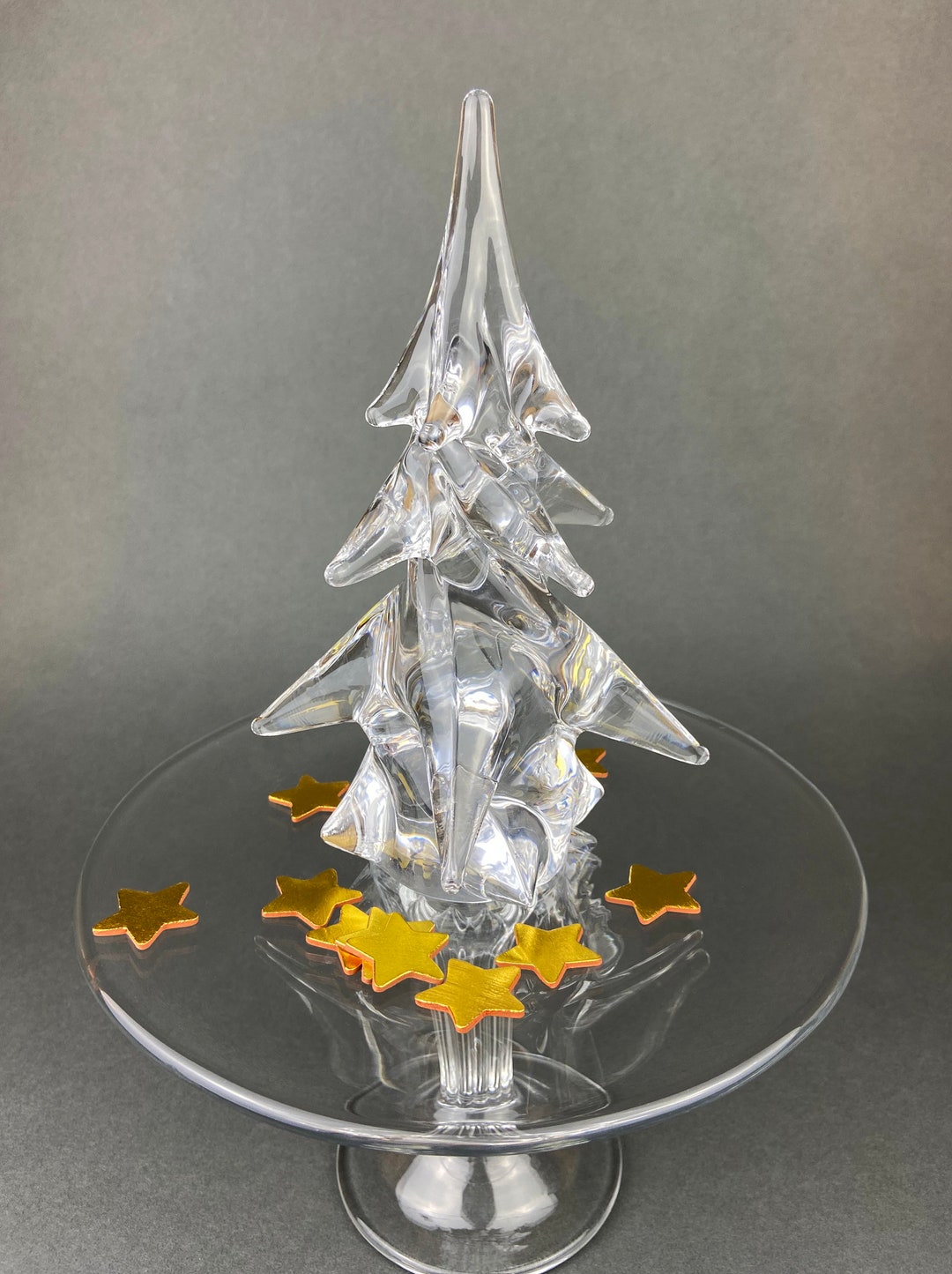 Crystal Christmas Tree by Enesco. Hand Crafted Glass Pine Tree. Stylish ...