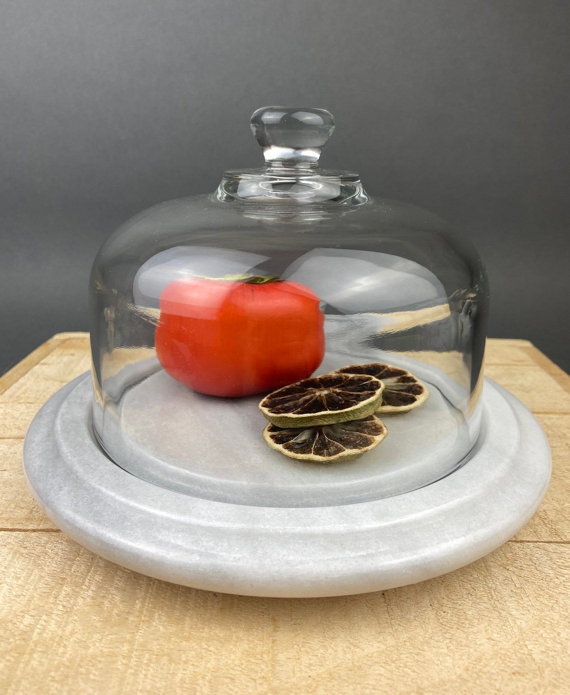 Glass Dome With Marble Base. Marble Serving Dish With Dome for - Etsy