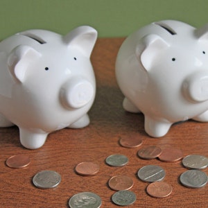 Two Piggy Banks - Etsy