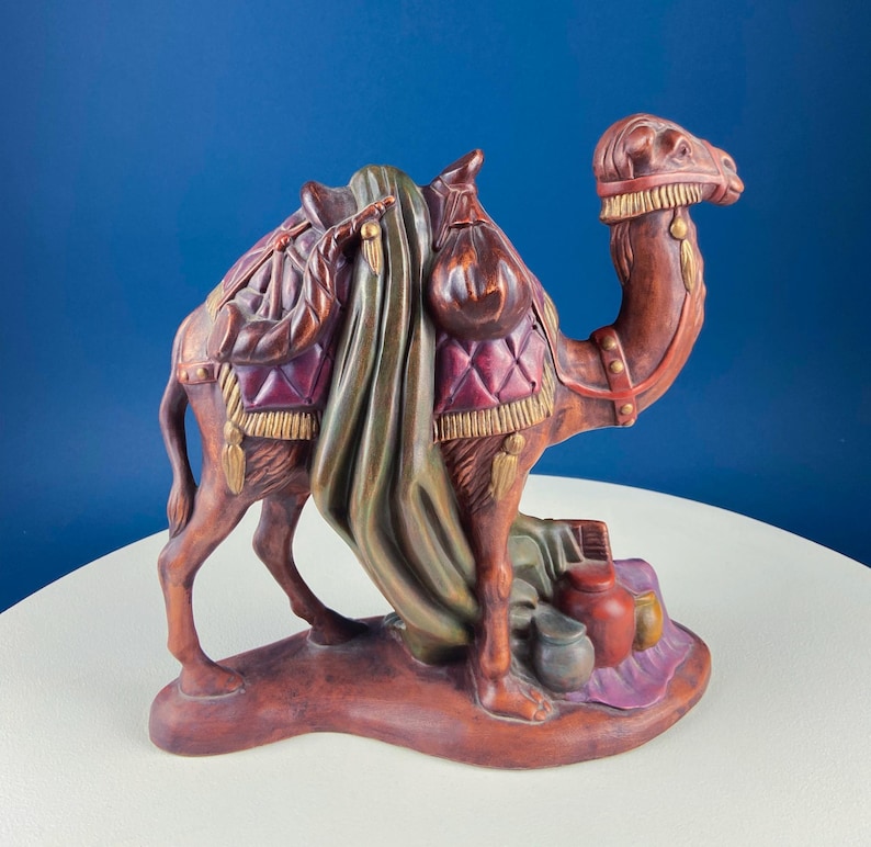 Large Standing Nativity Camel by Atlantic Mold, 1972. Vintage Brown ...