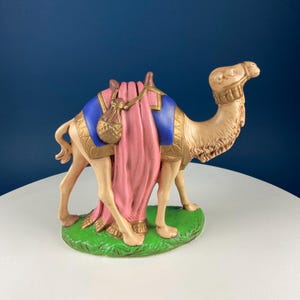 Large Standing Nativity Camel. Vintage Colorful Camel. Christmas ...