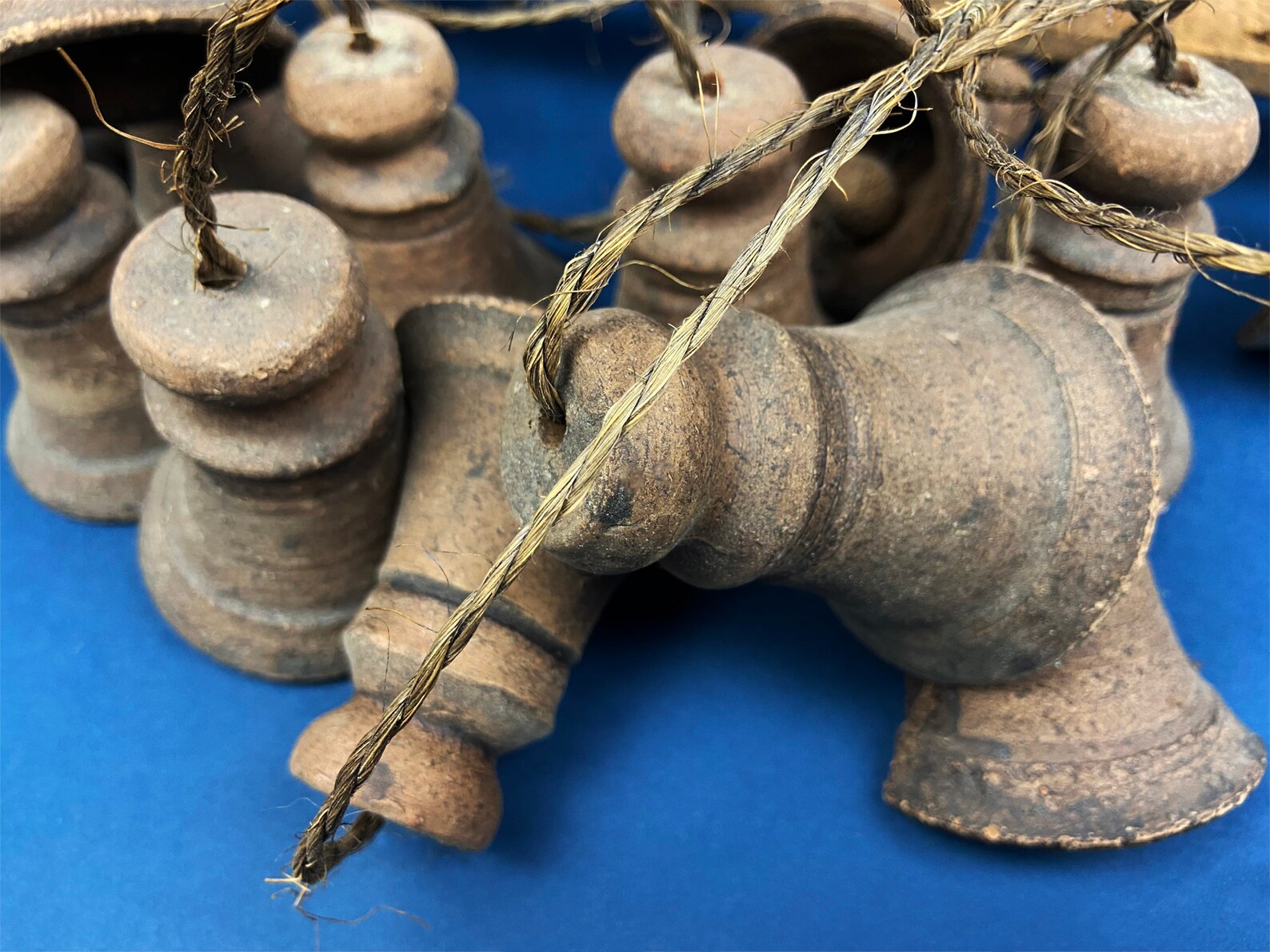Collection of Hanging Bells. Seventeen Rustic Clay Bells - Etsy