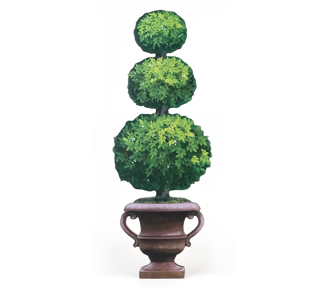 Standing Topiary in a Pot Cutout Home Decor, Retail Display, Photo Prop ...