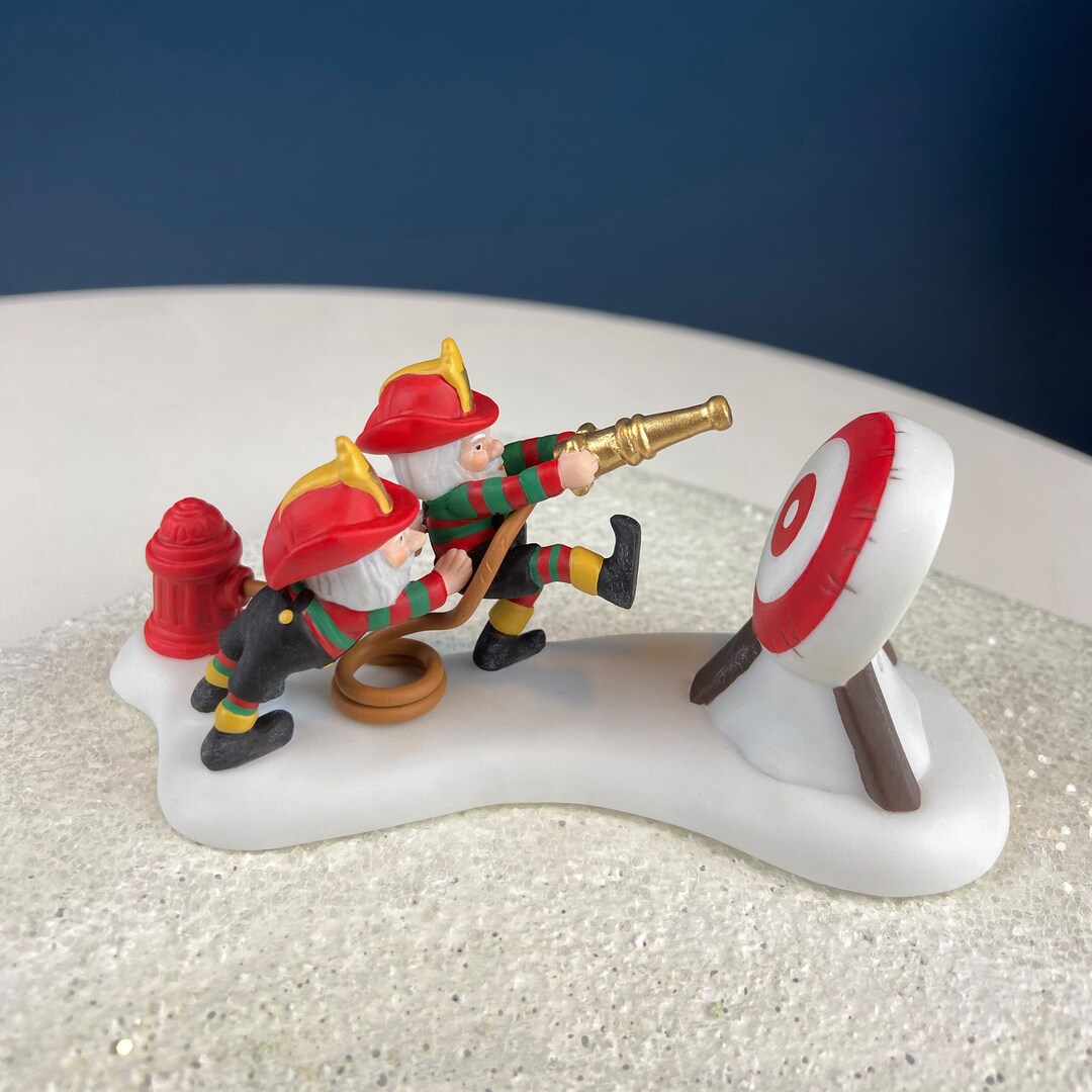 Rescue Ready, Elves Firefighters in Training, Shooting at Target. Dept ...