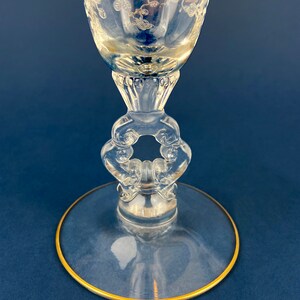 Cambridge Rose Point Clear Flower Vase. Crystal, 10" Keyhole-stem ...