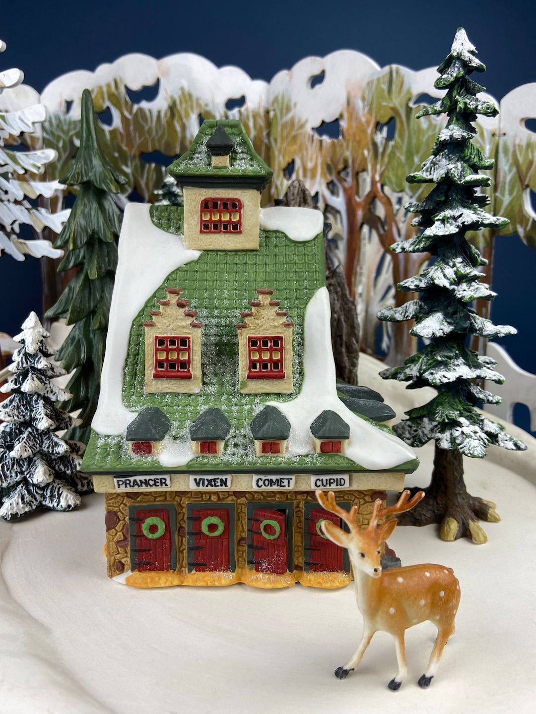 Reindeer Barn by Department 56. North Pole Series. Illuminated ...