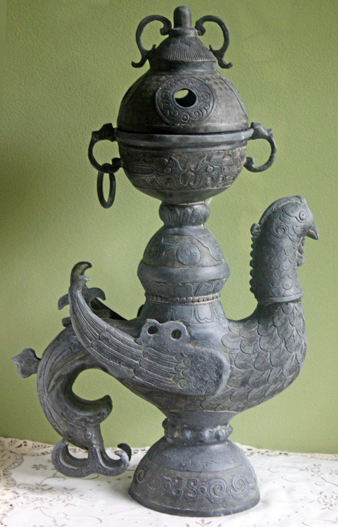 Antique Bronze Incense Burner. Asian Ritual Vessel. 18th-19th Century ...