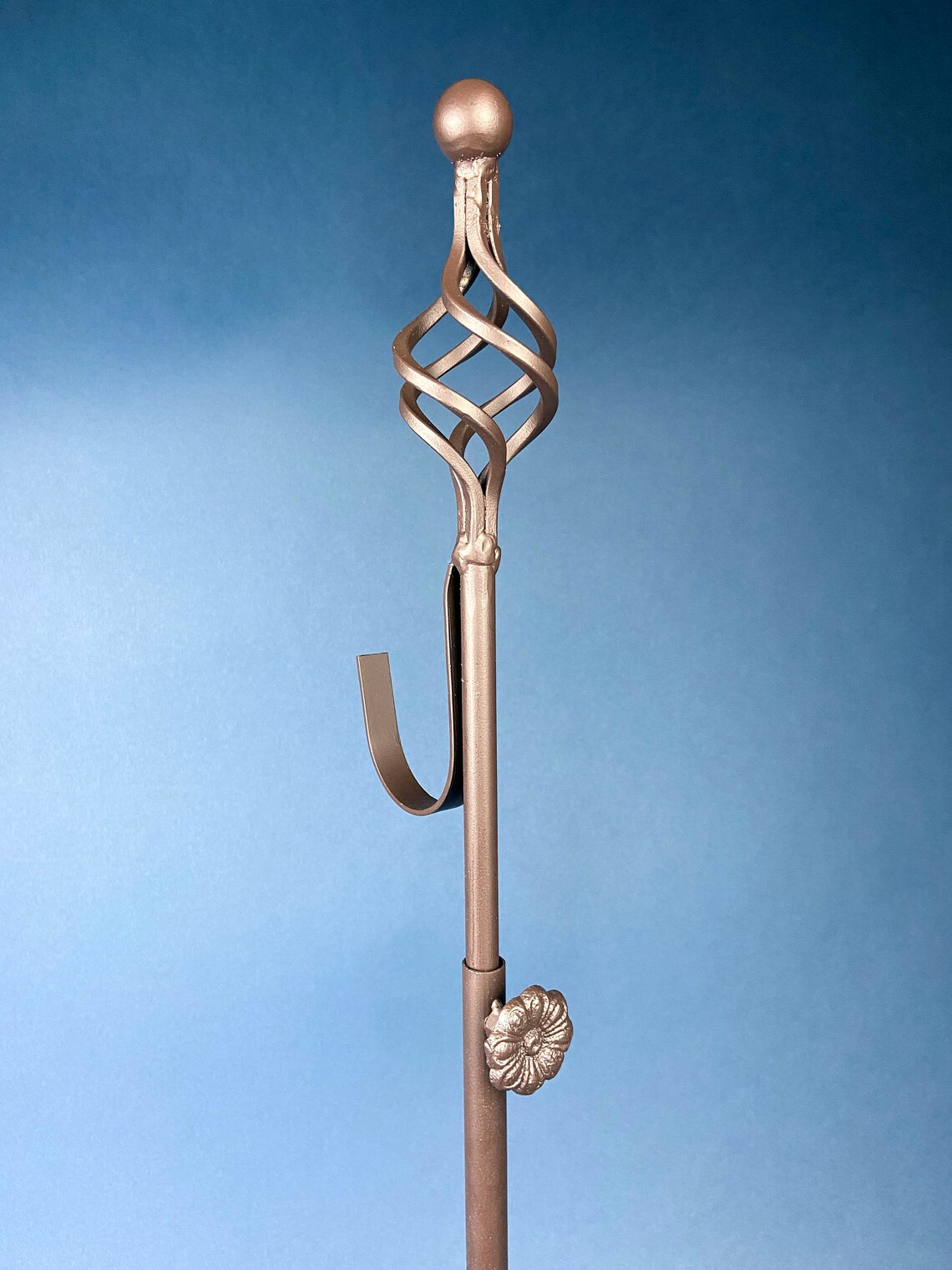 Adjustable Wreath Stand With Ornate Iron Base and Swirl Finial - Etsy