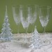 Four Vintage Crystal Glasses. Crystal Bar Ware. Fine Stemware With Thin ...
