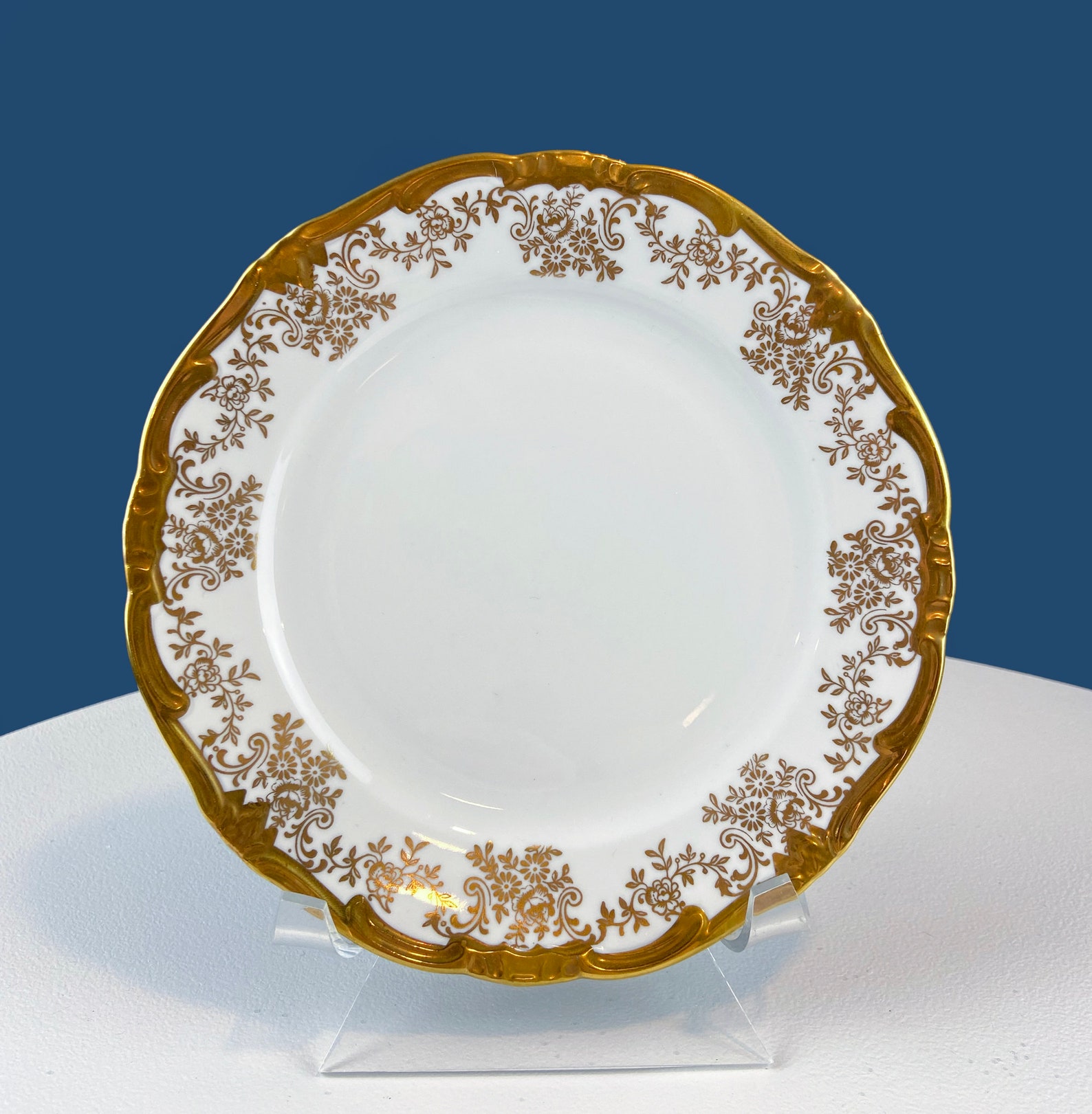 Stunning Antique White and Gold Tea Set Trio. Weimar Porcelain ...