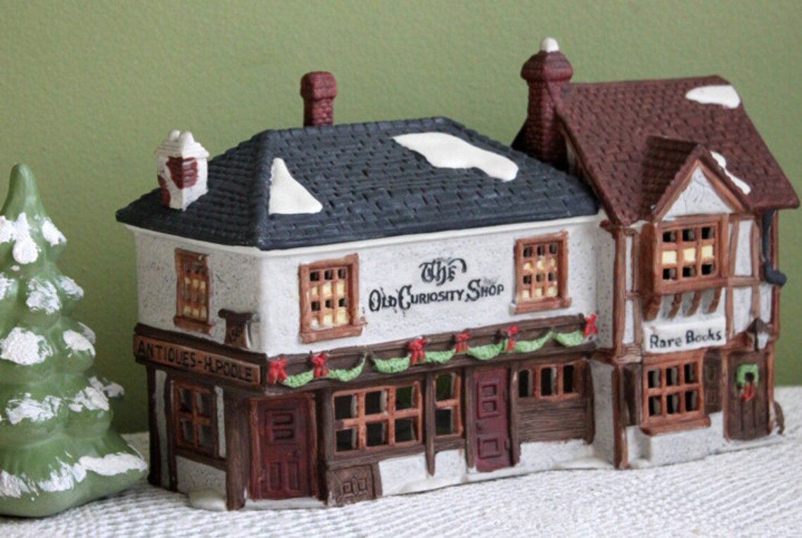 Christmas House with Lights. Vintage Curiosity Shop by | Etsy