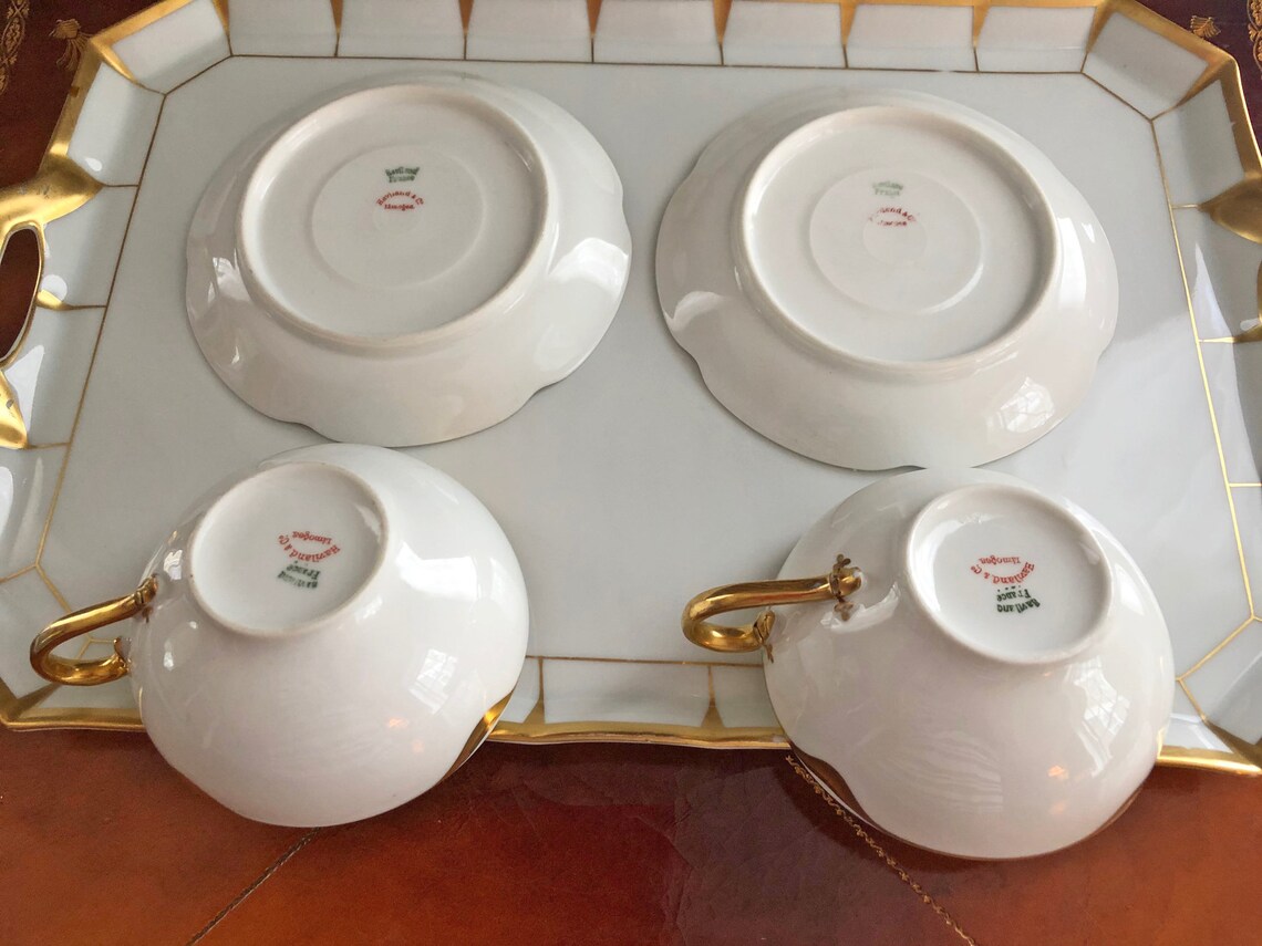 Limoges Cup and Saucer. Antique Tea or Coffee Set by Haviland, France ...