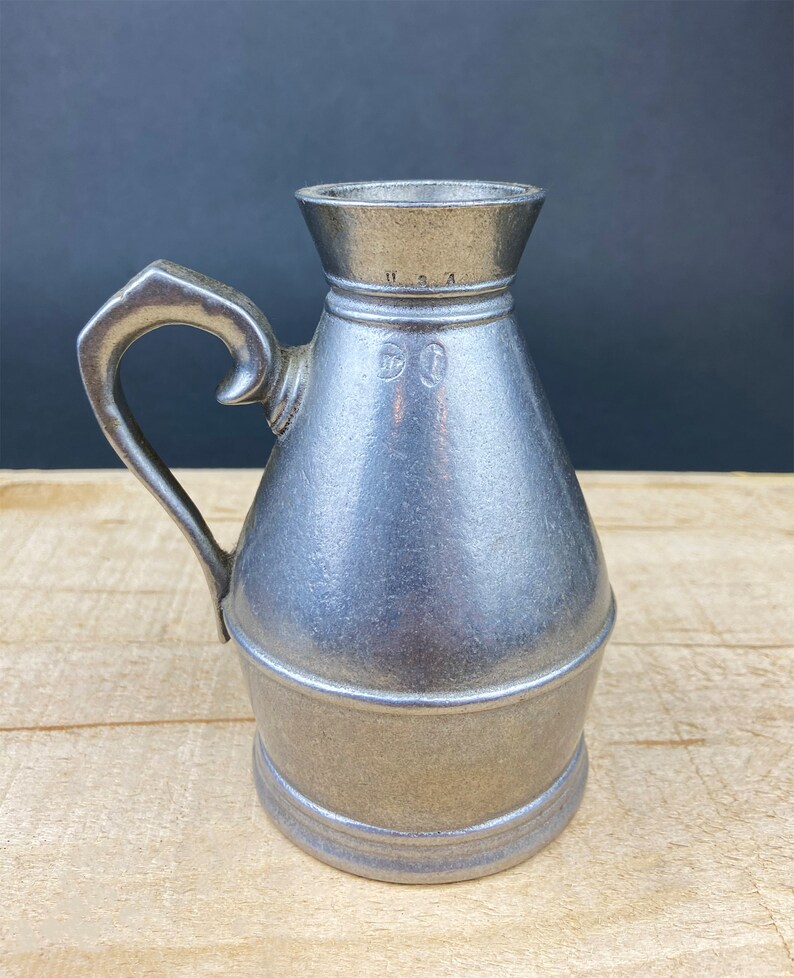 Vintage Pewter Pitcher. Small Collectible Jug or Rustic Flower Vase ...